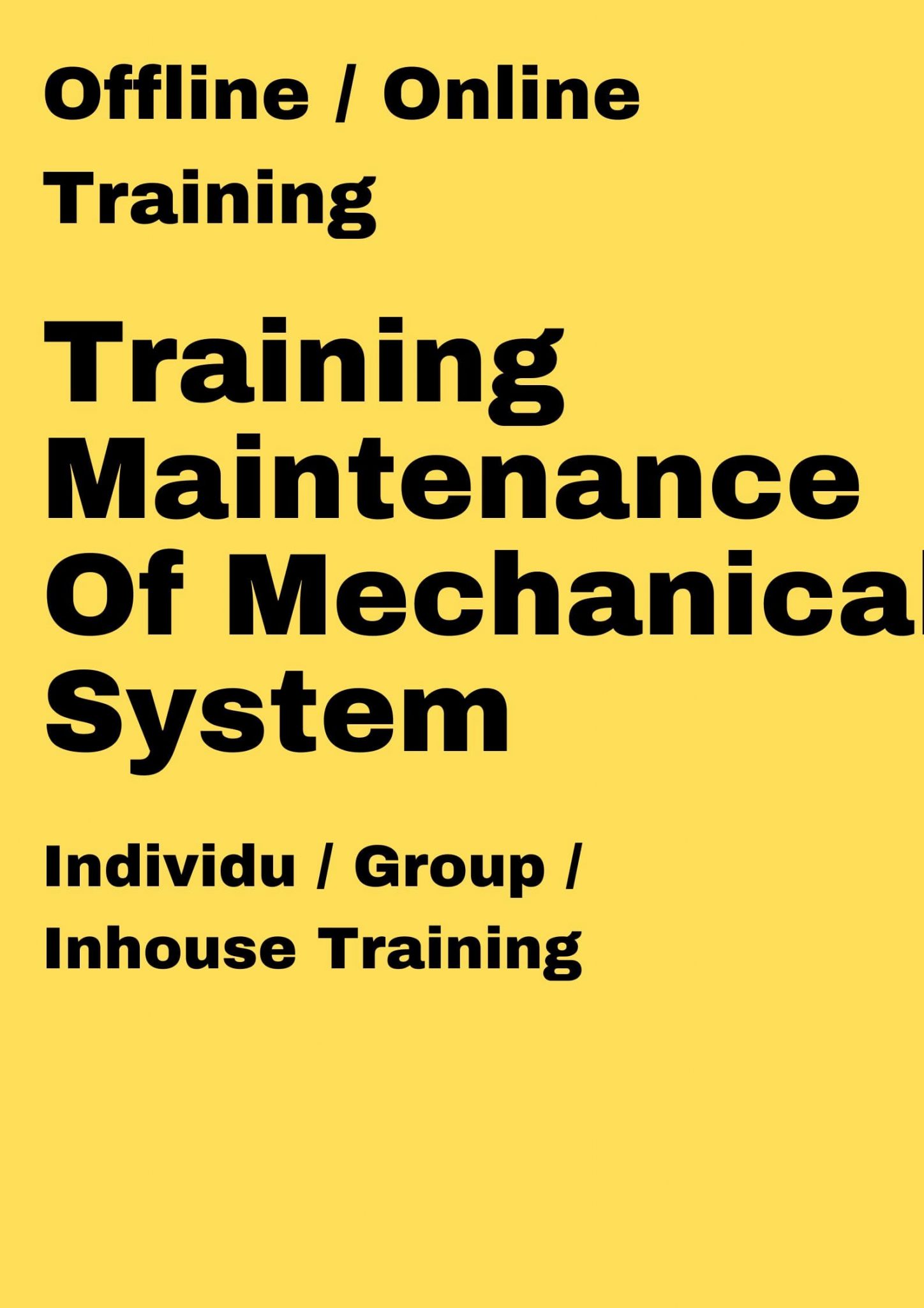 Training Maintenance Of Mechanical System - Solusi Training Indonesia